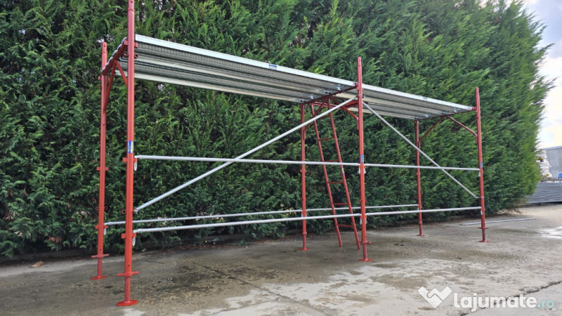 Schela fixa pentru exterior, schela metalica cu podina de 2,5 m, 12,96 ...