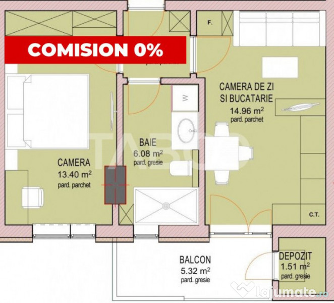 COMISION 0% Apartament 2 camere decomadate in Sibiu Dna Stan, 67.500 ...