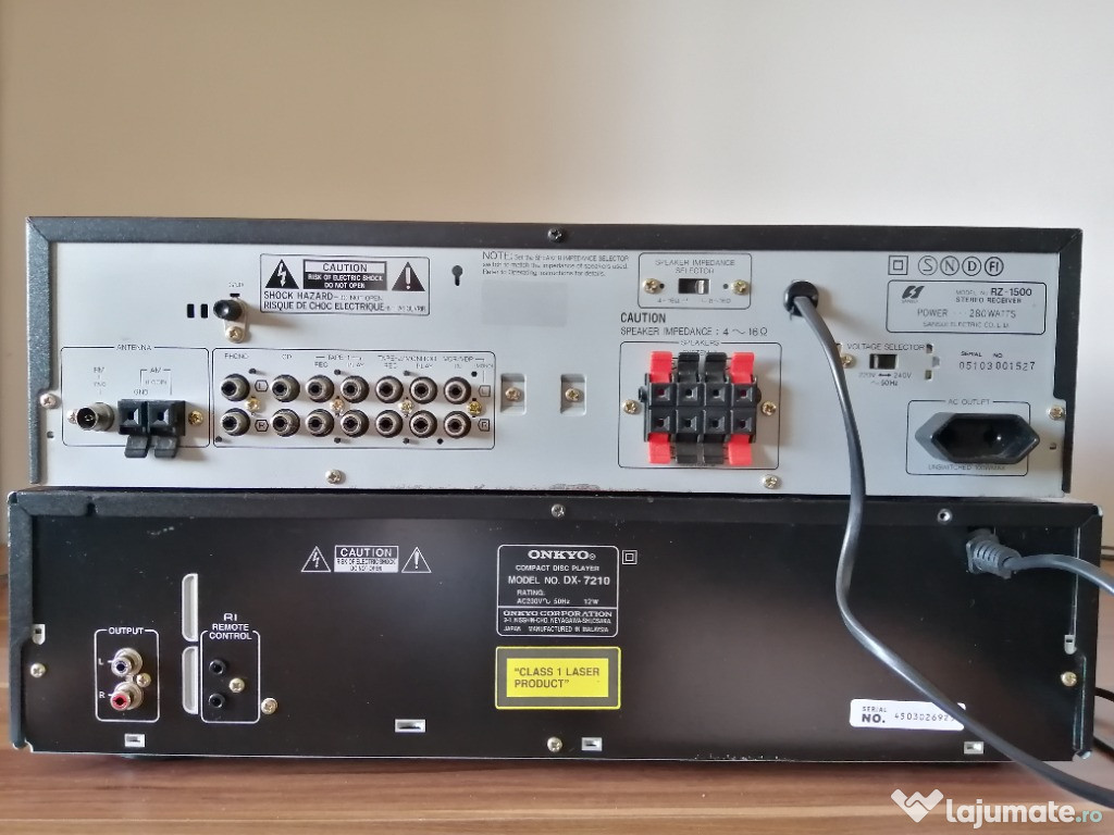 Receiver SANSUI RZ-1500 + CD ONKYO DX-7210