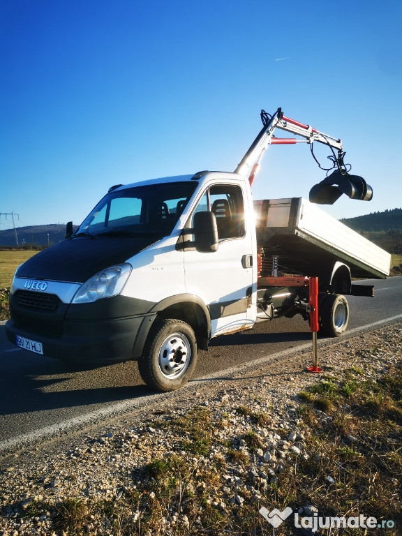 Iveco daily cu macara și basculare omologata euro 5 ,detarat la 3500 cat B