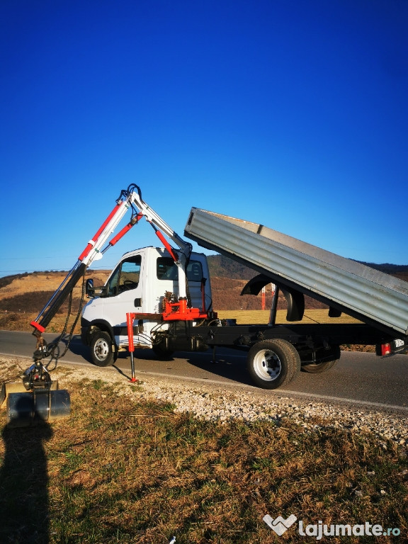 Iveco daily cu macara și basculare omologata euro 5 ,detarat la 3500 cat B