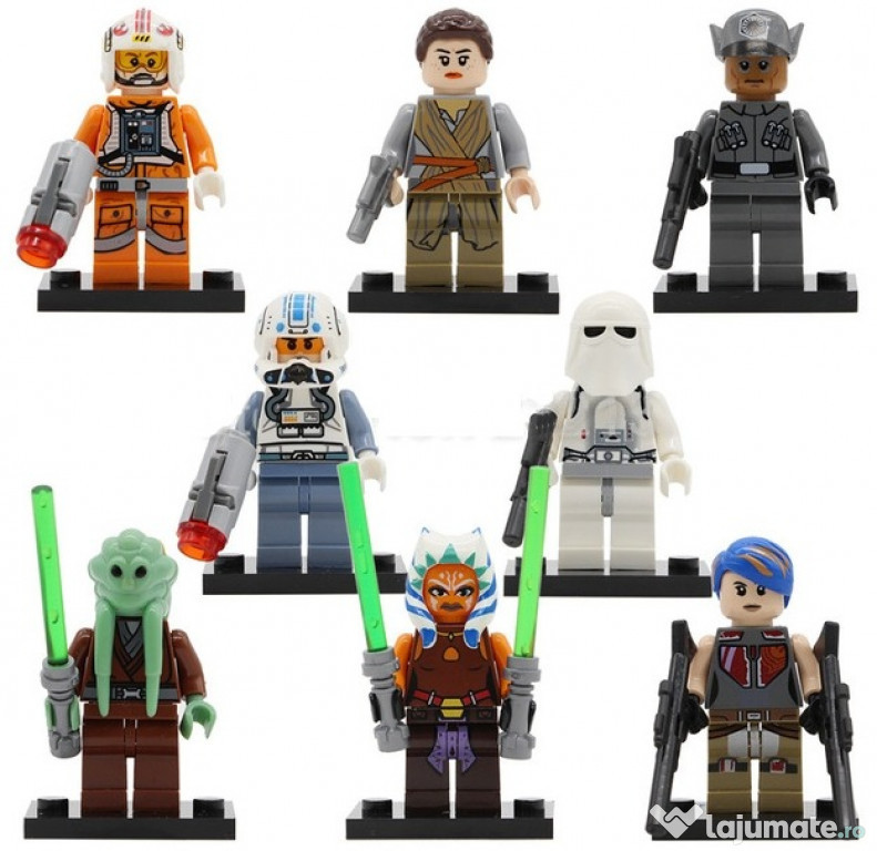 Set 8 Minifigurine tip Lego Star Wars cu Kit Fisto