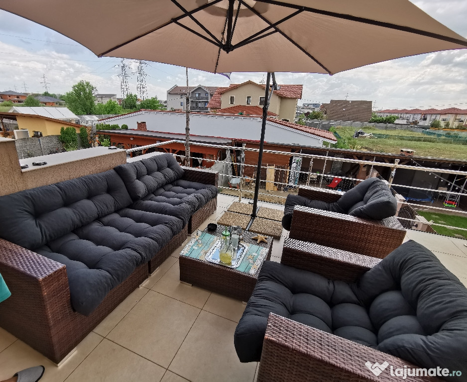 Set terasa-gradina ratan modular Deluxe King confort maxim