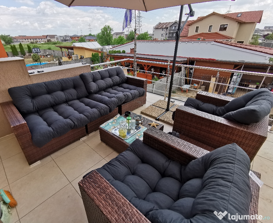 Set terasa-gradina ratan modular Deluxe King confort maxim