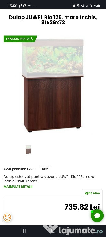 Stand Acvariu Juwel Rio 125 Wenge, Dulap depozitare