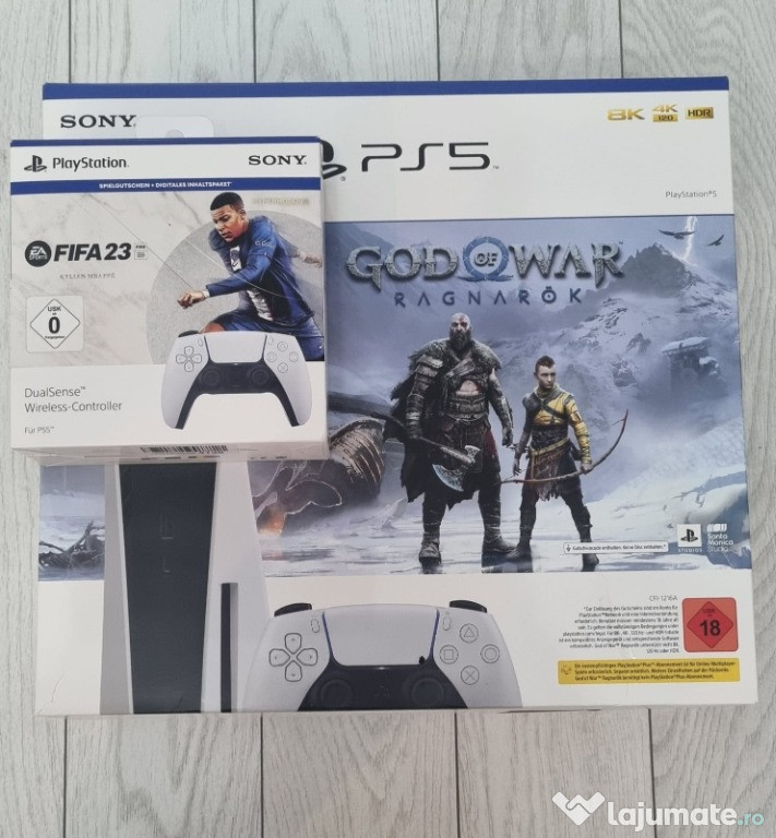 Consola PlayStation 5 PS5 Disc + God Of War Ragnarok (Nou)