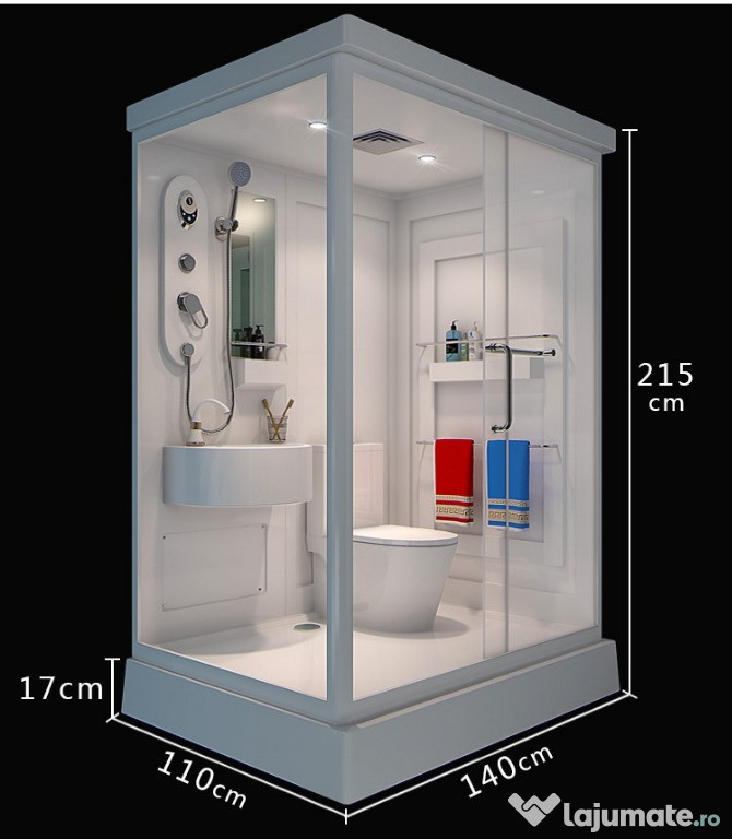 Modul de baie premium complet echipat pentru glamping,hotel,