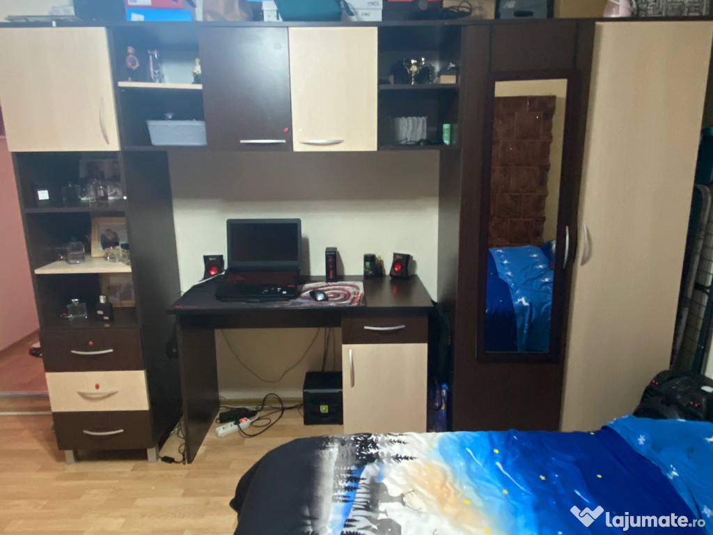 Dulap soldat cu rafturi si sertar; Corp de Biblioteca; Raft