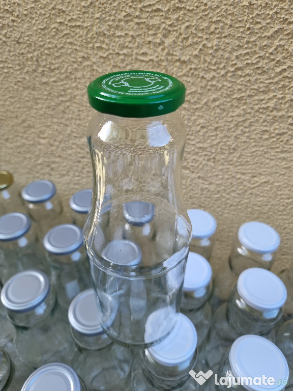 Sticle bulion 1L, cu capac, sticla suc de rosii