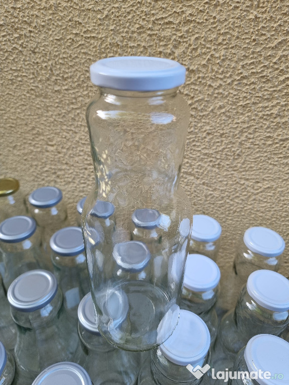 Sticle bulion 1L, cu capac, sticla suc de rosii