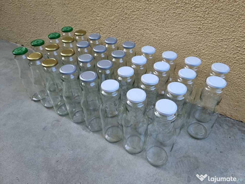 Sticle bulion 1L, cu capac, sticla suc de rosii