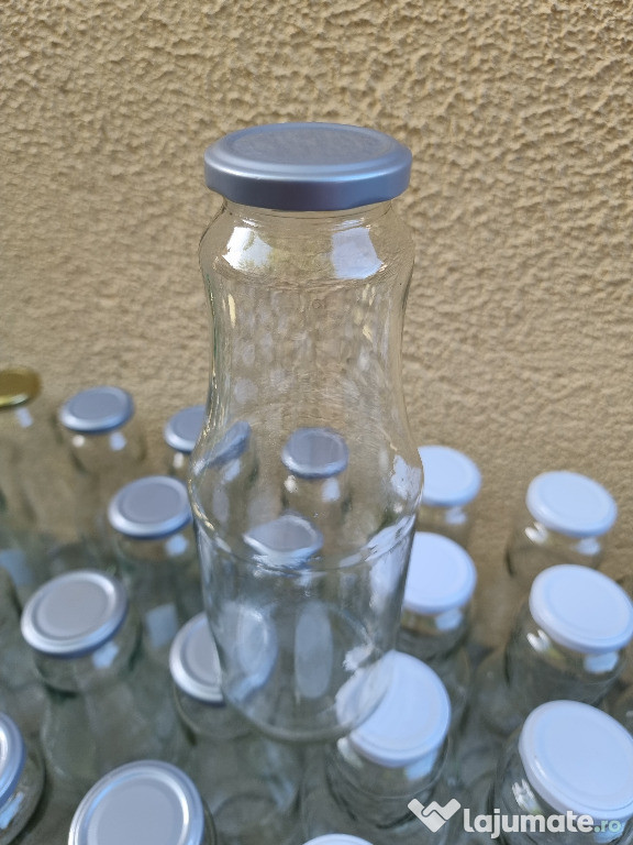 Sticle bulion 1L, cu capac, sticla suc de rosii