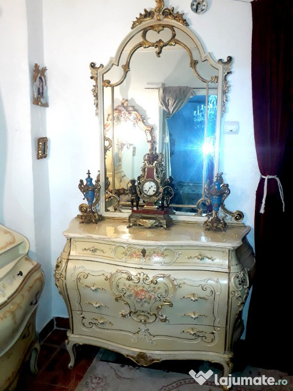 COMODA/SERVANTA VENETIANA BAROC LEMN,PICTATA/MOBILA ANTICA