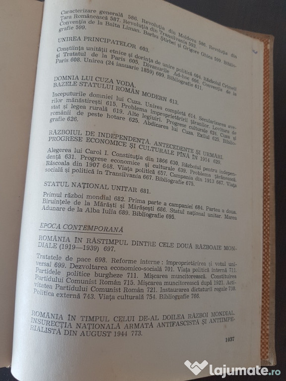 Carte-Istoria Romanilor din cele mai vechi timpuri pana azi.