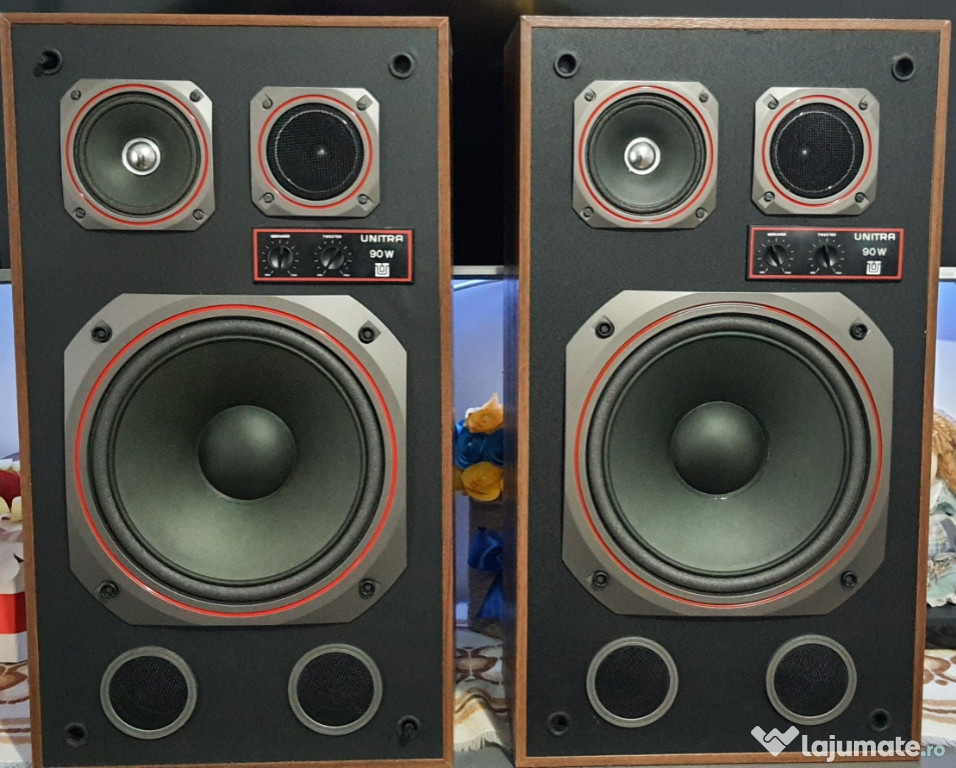 Boxe Unitra 90 watts+difuzoare Faital Pro (300 watts,4 ohm)